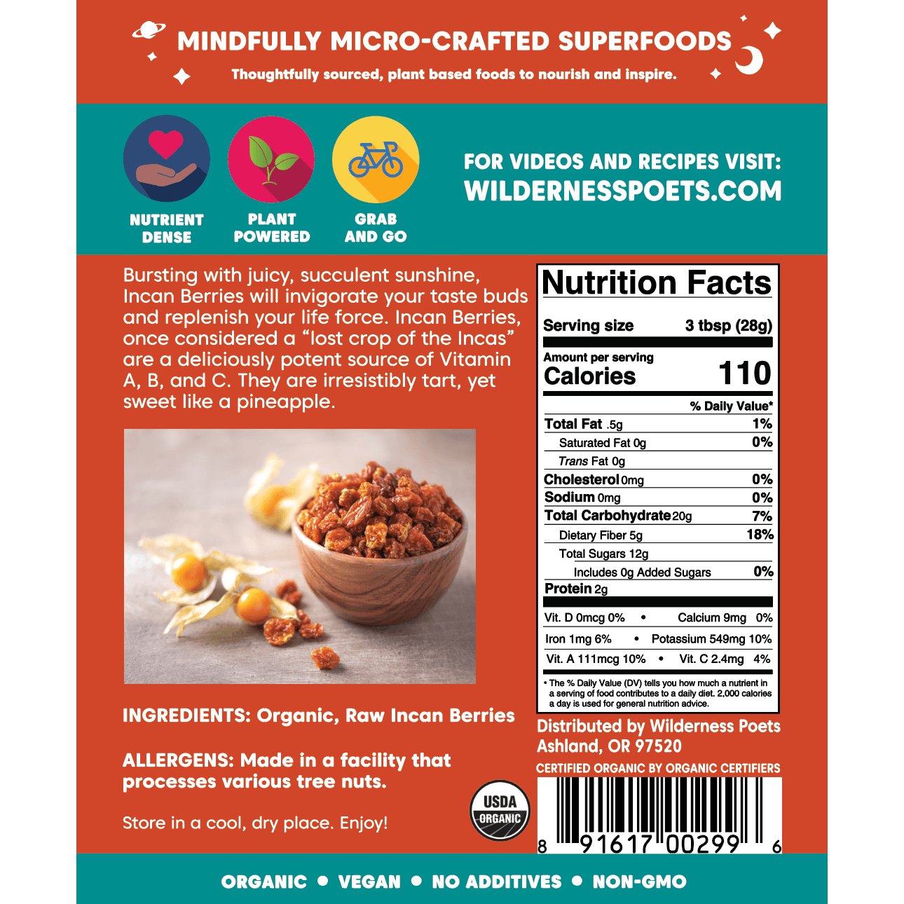 Wilderness Poets Incan Berries - Organic & Raw - Multiple Sizes